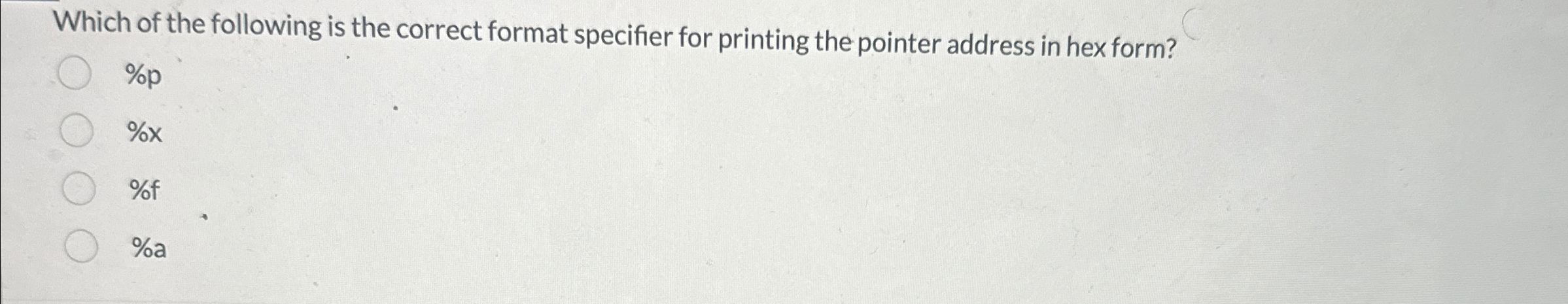 Solved Which of the following is the correct format | Chegg.com