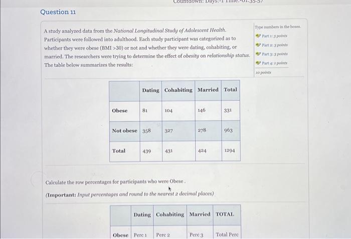 Solved A study analyzed data from the National Longitudinal | Chegg.com
