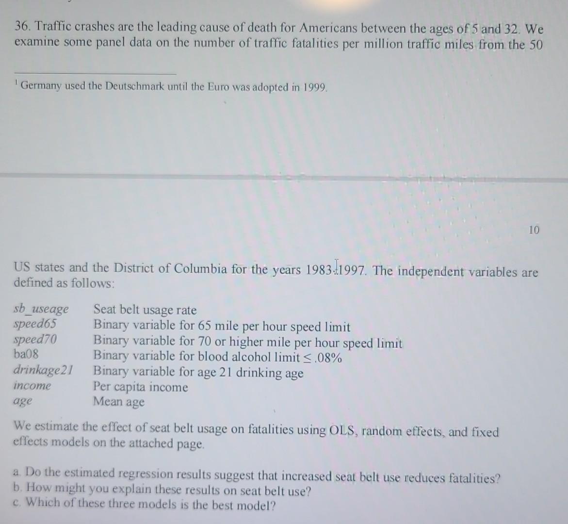 Solved Econometrics Question Please Only Answer This