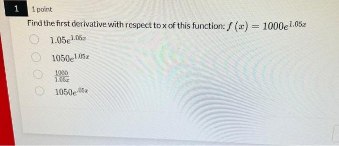 Solved Find the first derivative with respect to x of this | Chegg.com