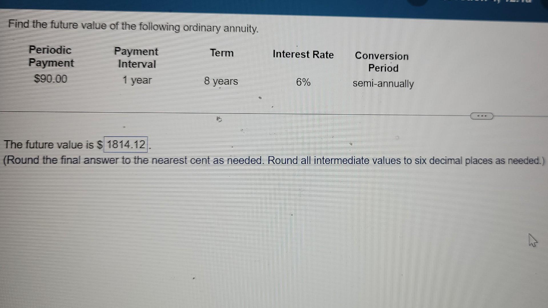 Solved Find the future value of the following ordinary | Chegg.com