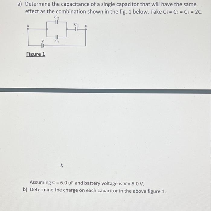 [Solved]: a and b please a) Determine the capacitance of a