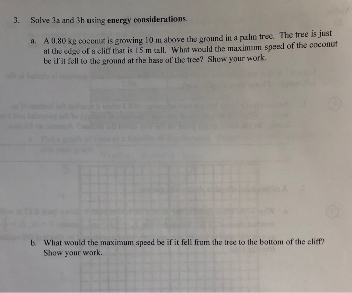 Solved 3. Solve 3a and 3b using energy considerations. a. A | Chegg.com