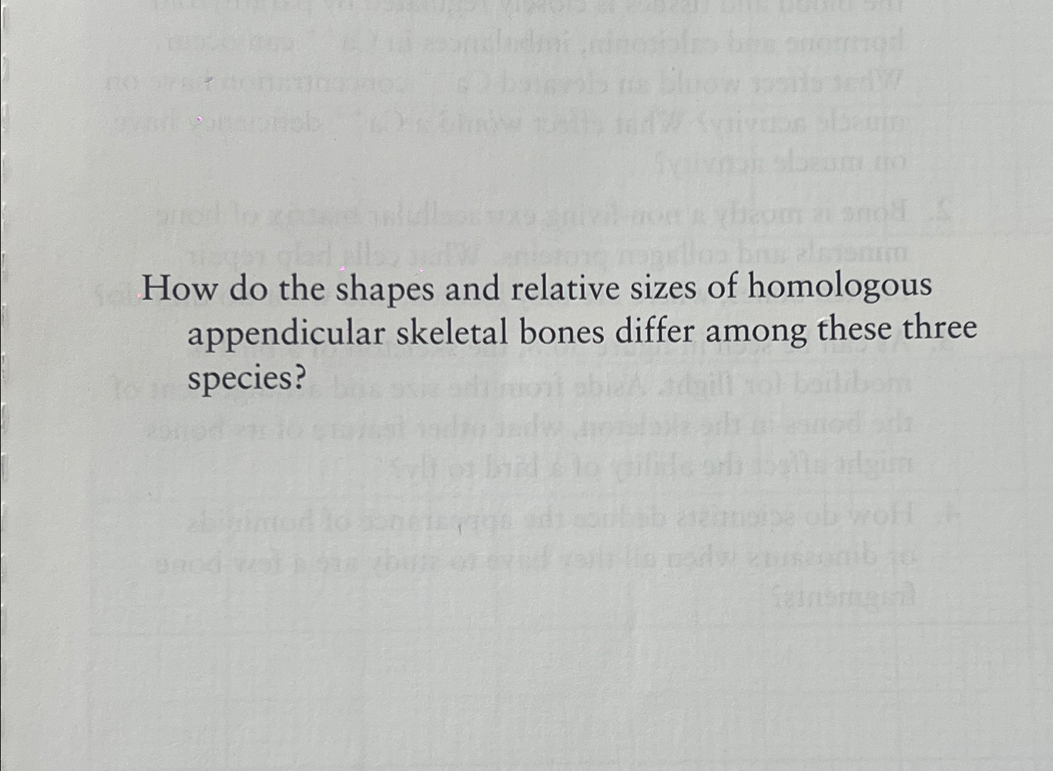 Solved How do the shapes and relative sizes of homologous | Chegg.com