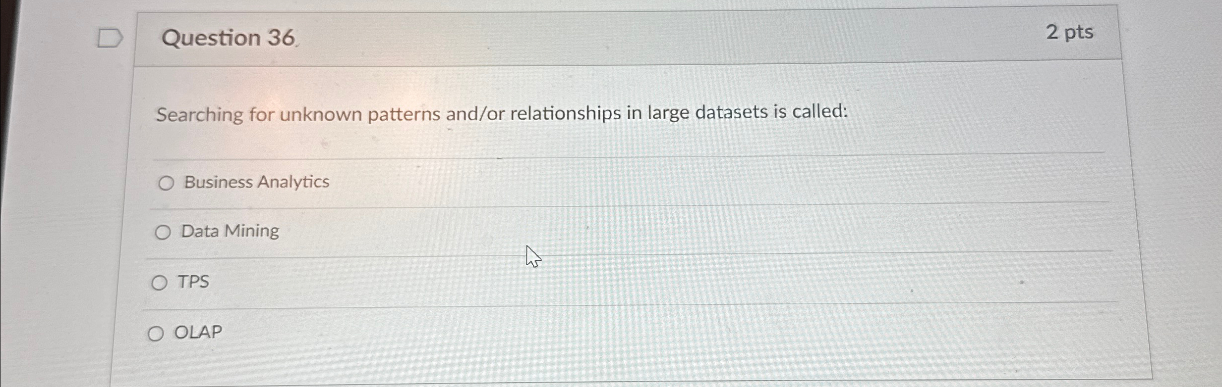 Solved Question 36.2 ﻿ptsSearching for unknown patterns | Chegg.com