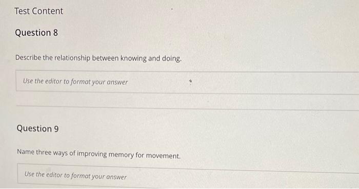 Solved Describe the relationship between knowing and doing. | Chegg.com