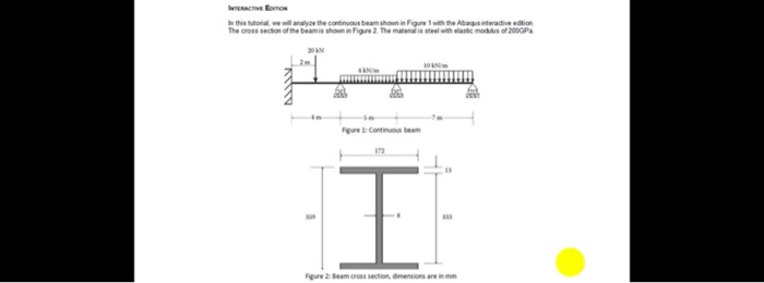 Solved In this tutorial, we will analyze the continuous beam | Chegg.com