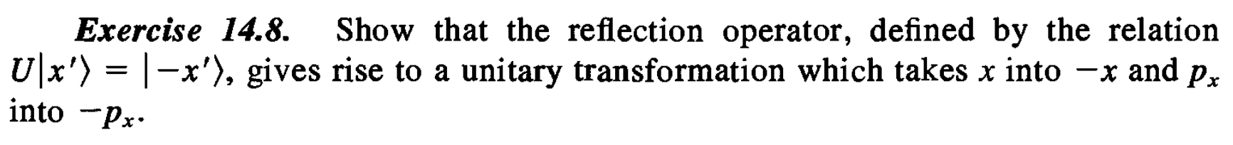 Solved Exercise 14.8. ﻿Show that the reflection operator, | Chegg.com