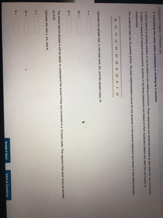 Solved Complete: Chapter 3 Problem Set 4. Calculating the | Chegg.com