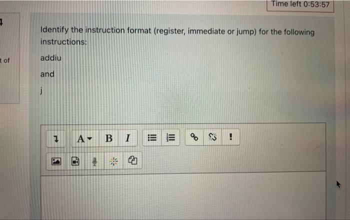 Solved Identify the instruction format (register, immediate | Chegg.com