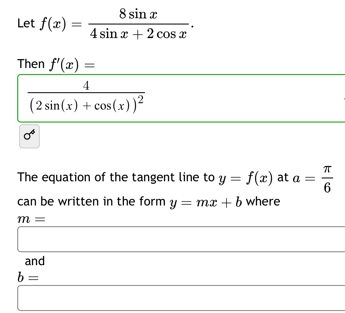 Solved Let f(x)=8sinx4sinx+2cosx.Then | Chegg.com