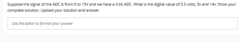 Solved Suppose the signal of the ADC is from 0 ﻿to 15V ﻿and | Chegg.com