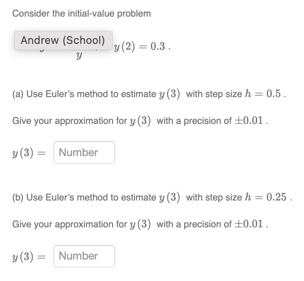 Solved Consider the initial-value problem(a) ﻿Use Euler's | Chegg.com