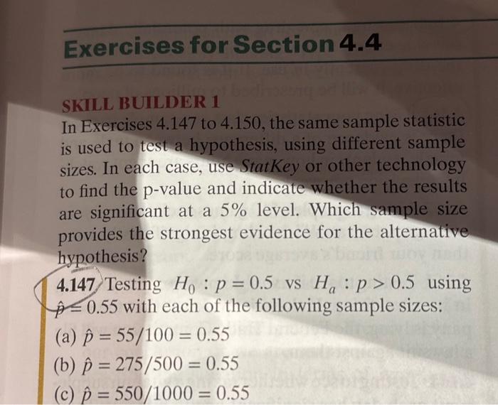 Solved SKILL BUILDER 1 In Exercises 4.147 to 4.150 , the | Chegg.com