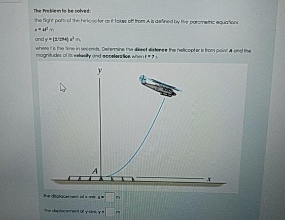 Solved The Problem to be solved:The flight path of the | Chegg.com