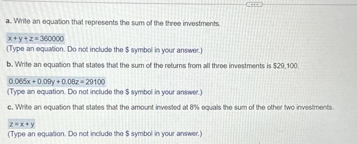 Solved A man has $360,000 irvested in three rental | Chegg.com