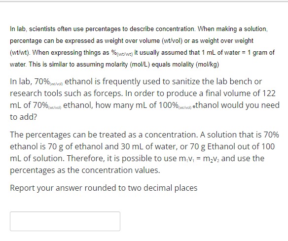 Solved A common recipe is to make 3%(wt/vol) ﻿HCl in | Chegg.com