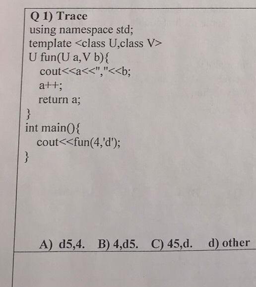 Solved A) d5,4. B) 4,d5. C) 45 ,d. d) other | Chegg.com