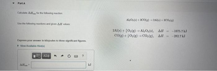 Solved Calculate ΔHran for the following reaction Use the | Chegg.com