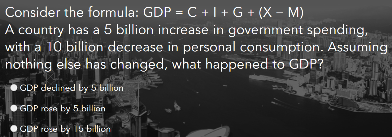 Solved Consider the formula: GDP | Chegg.com