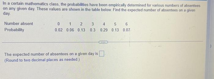 Solved In a certain mathematics class, the probabilities | Chegg.com