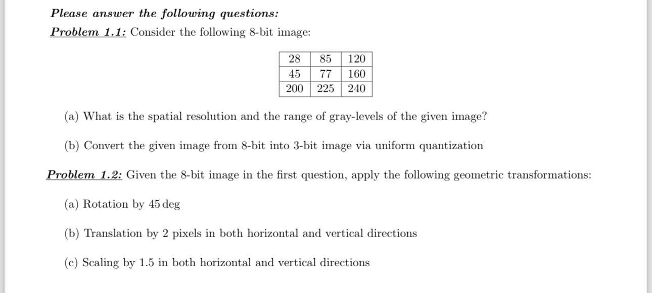Solved Please answer the following questions:Problem 1.1: | Chegg.com Solved Please answer the following questions:Problem 1.1: | Chegg.com