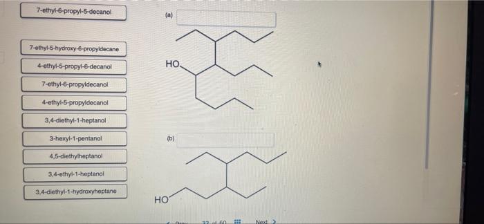 Solved 7-ethyl-6-propyl-5-decanol | Chegg.com