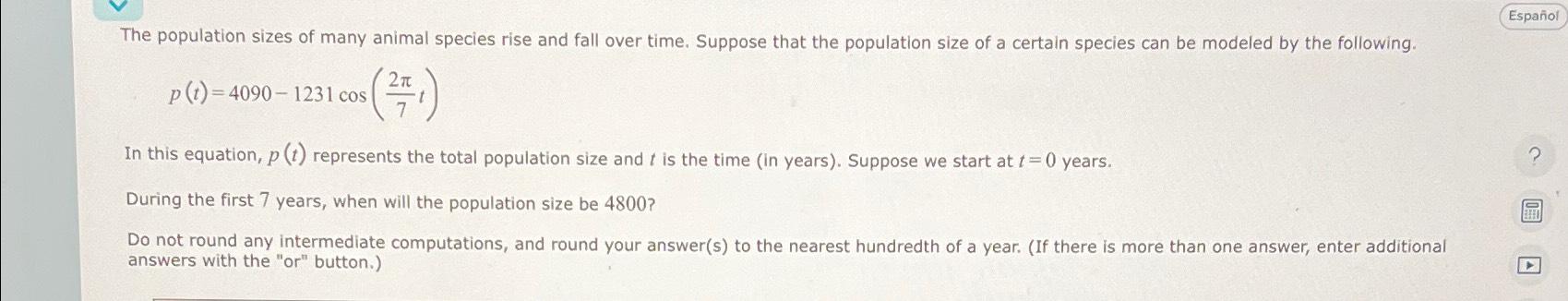 Solved The population sizes of many animal species rise and | Chegg.com