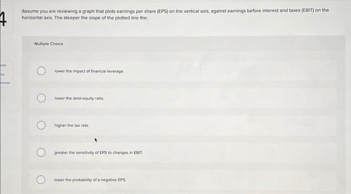 Solved 1 Assume you are reviewing a graph that plots | Chegg.com