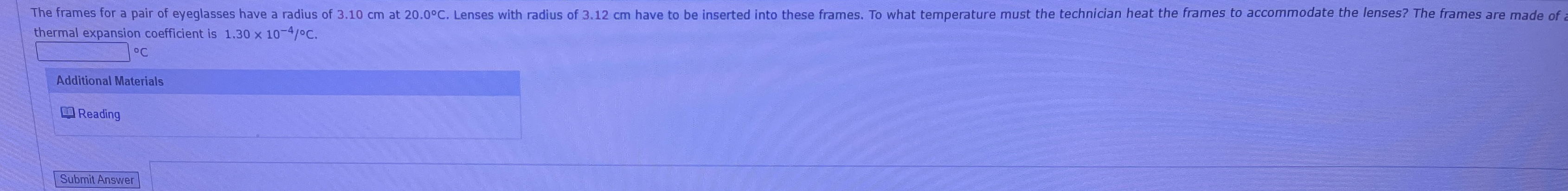 Solved thermal expansion coefficient is | Chegg.com