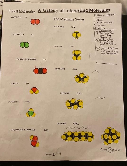 Solved Small Molecules A Gallery of Interesting Molecules | Chegg.com