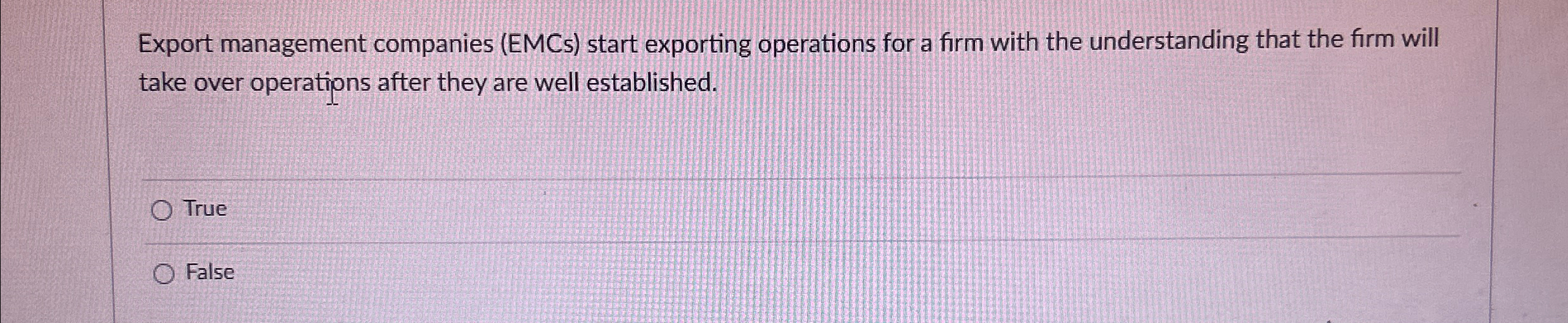Solved Export management companies (EMCs) ﻿start exporting | Chegg.com