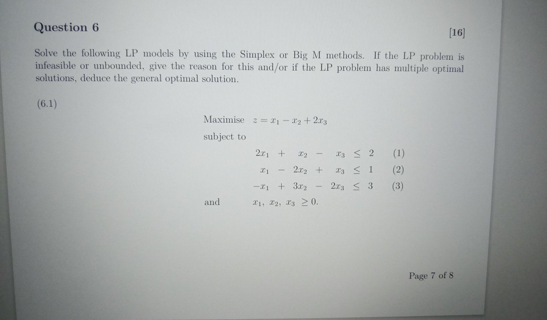 Solved Solve the following LP models by using the Simplex or | Chegg.com