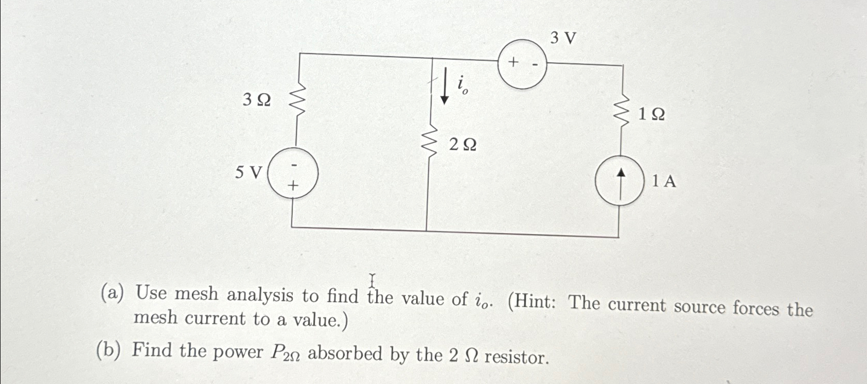 Solved (a) ﻿Use mesh analysis to find the value of | Chegg.com