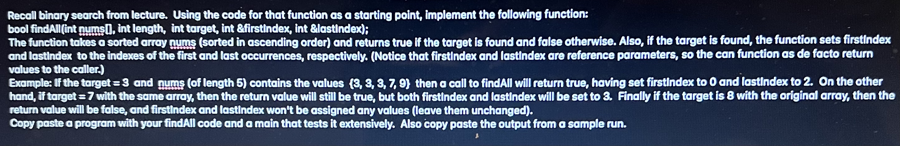 Solved in c++ ﻿recall binary search from lecture. Using the | Chegg.com