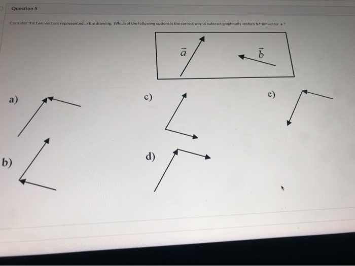 Solved Question 5 Consider the two vectors represented in | Chegg.com Solved Question 5 Consider the two vectors represented in | Chegg.com