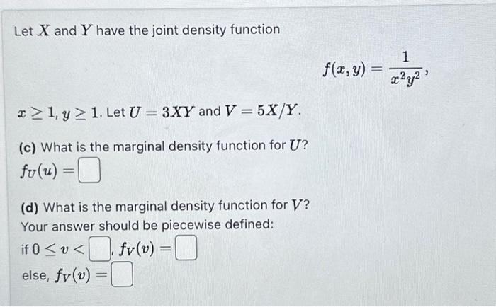 Solved Let X and Y have the joint density function | Chegg.com