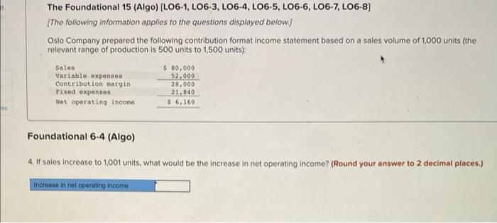 Solved The Foundational 15 (Algo) [LO6-1, LO6-3, LO6-4, | Chegg.com