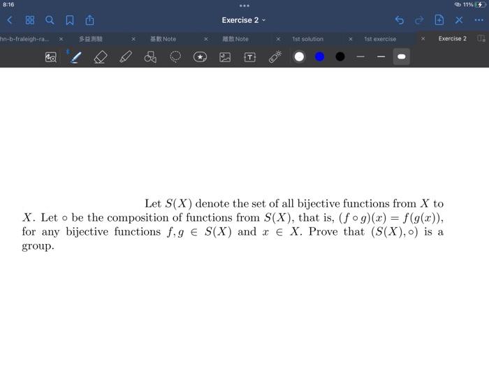 Solved Let S(X) denote the set of all bijective functions | Chegg.com