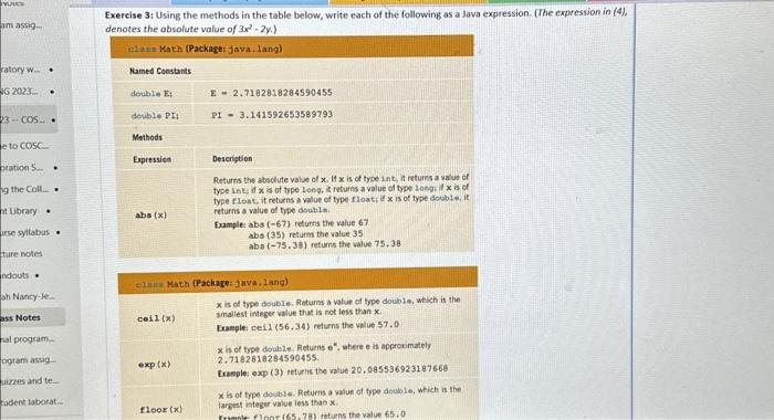 Solved Exercise 2: Determine the value of each of the | Chegg.com