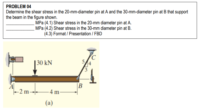 Solved PROBLEM 04Determine the shear stress in the | Chegg.com