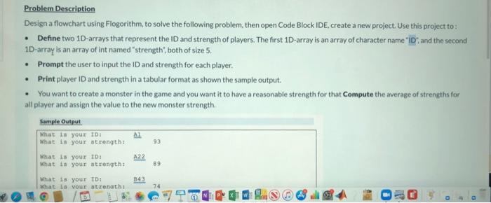 Solved Problem Description Design a flowchart using | Chegg.com