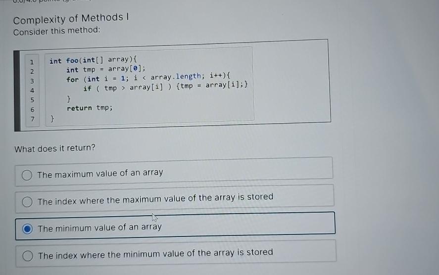 Solved Complexity Of Methods Iconsider This Methodint