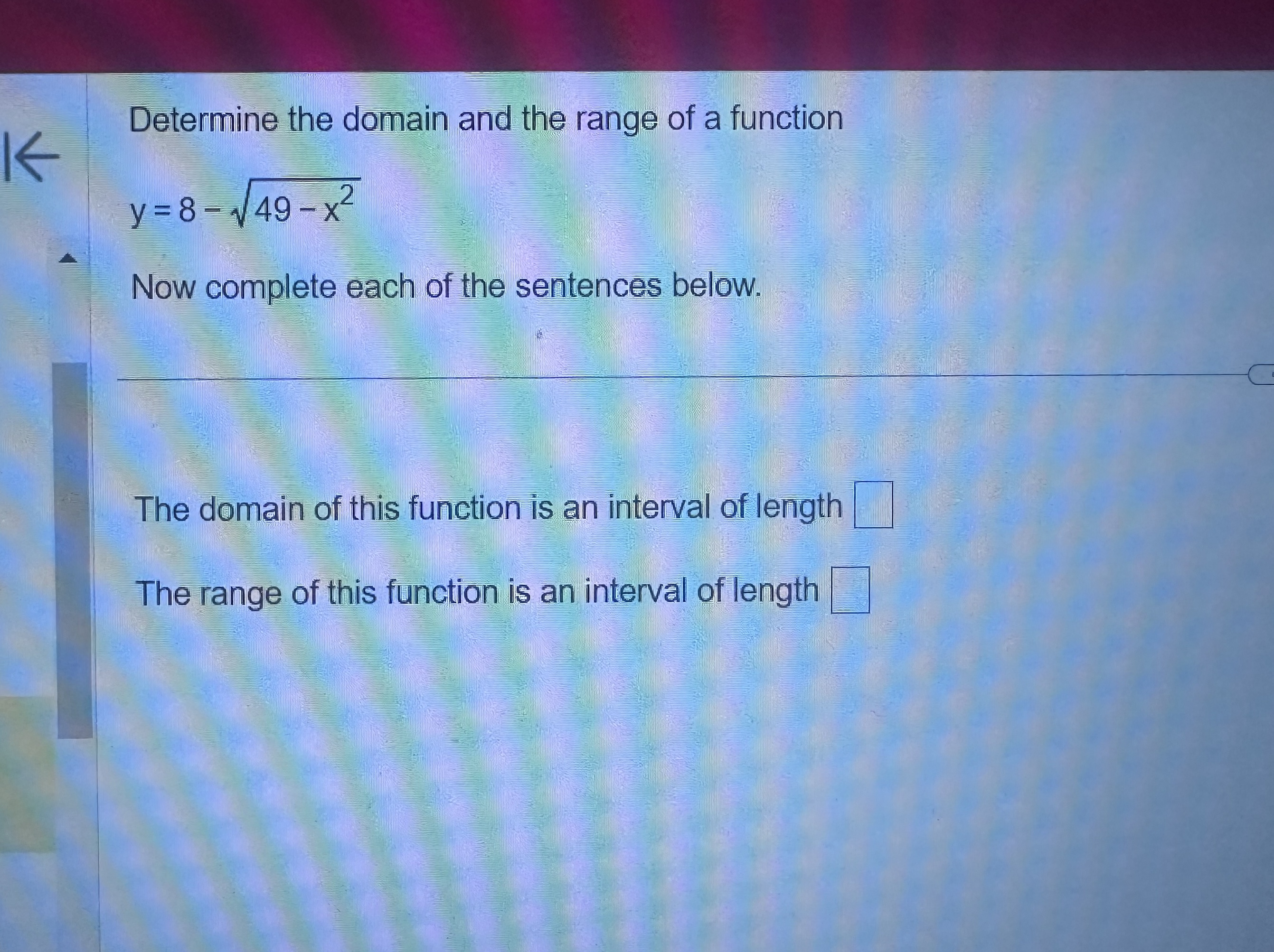 Solved Determine the domain and the range of a | Chegg.com