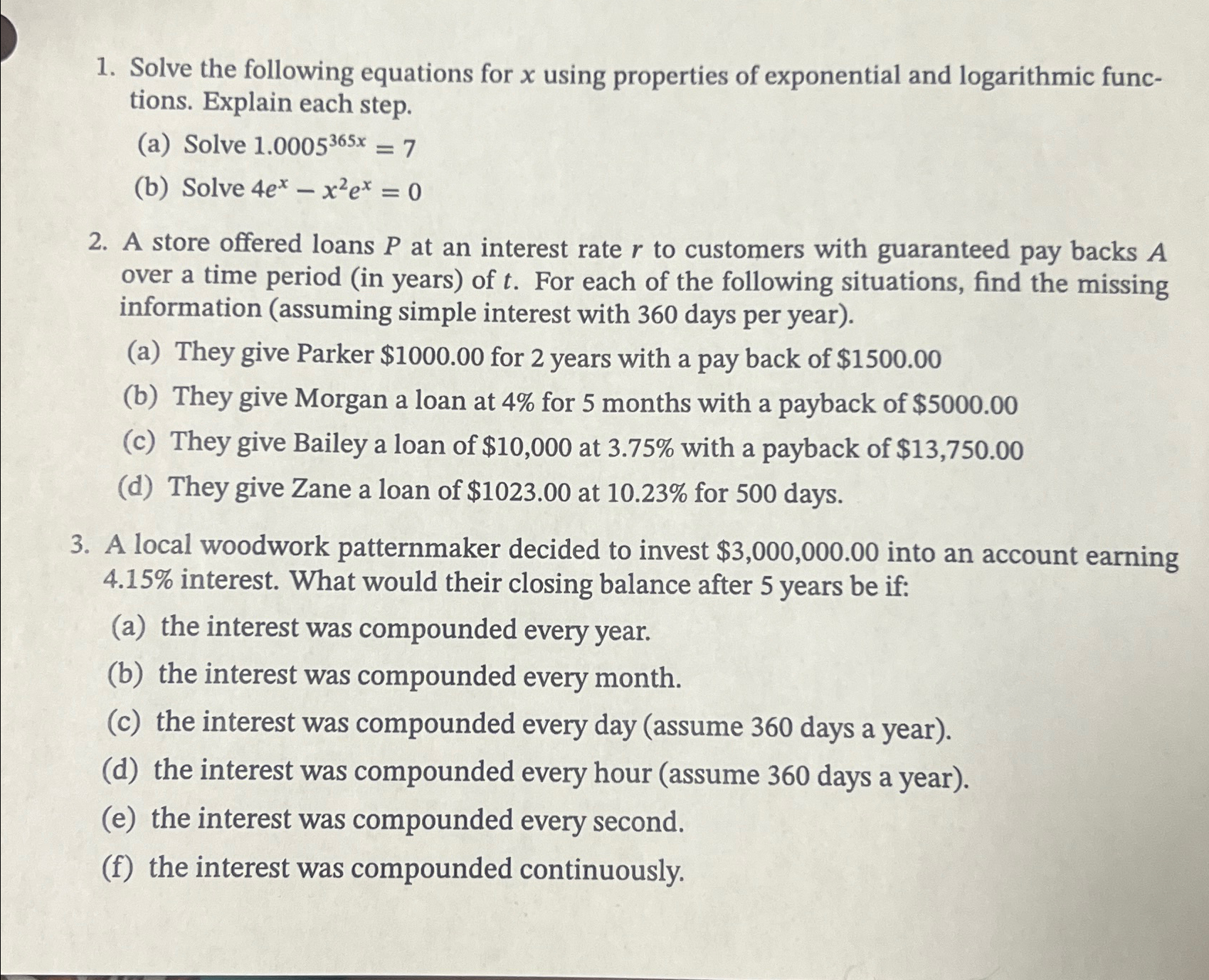 Solved Solve the following equations for x ﻿using properties | Chegg.com