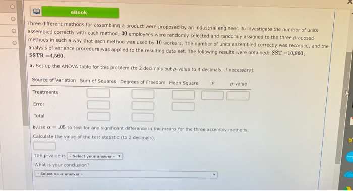 Solved eBook Three different methods for assembling a | Chegg.com