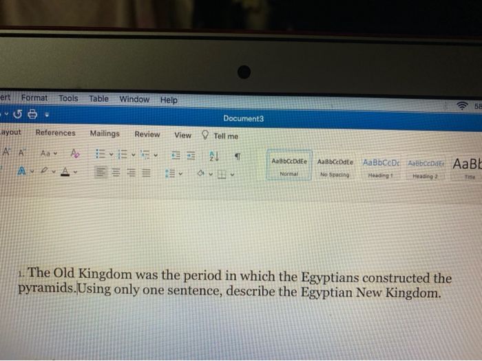 Solved ert Format Tools 55 58 Table Window Help Document3 | Chegg.com