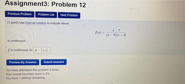 Solved Assignment3 Problem 12 Previous Problem Problem List 
