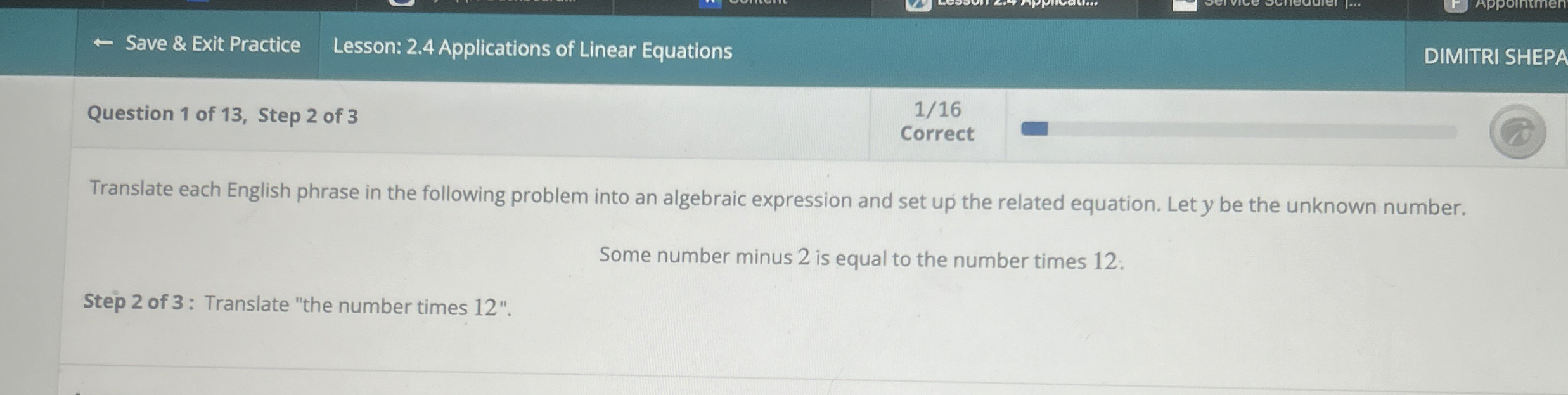 Solved Translate each English phrase in the following | Chegg.com