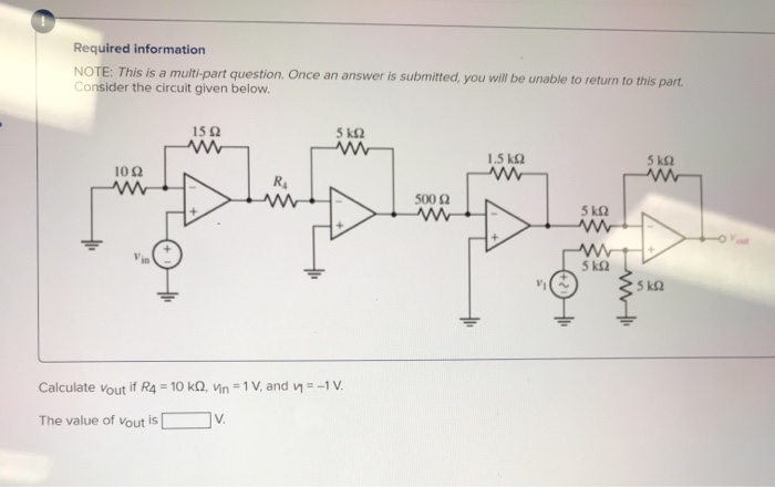 Solved Required information NOTE: This is a multi-part | Chegg.com